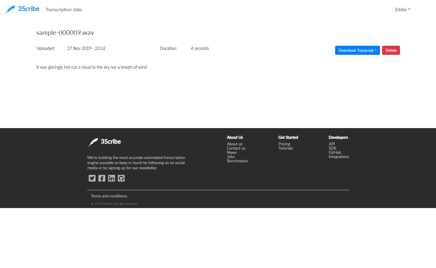 3Scribe - The worlds most accurate automated transcription service. Also available as a speech ...